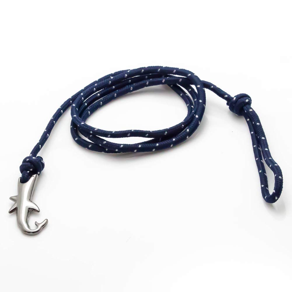 Heavstjer Fashion Gun Black Alloy Shark Tail Hook Colorful Rope Link Bracelet