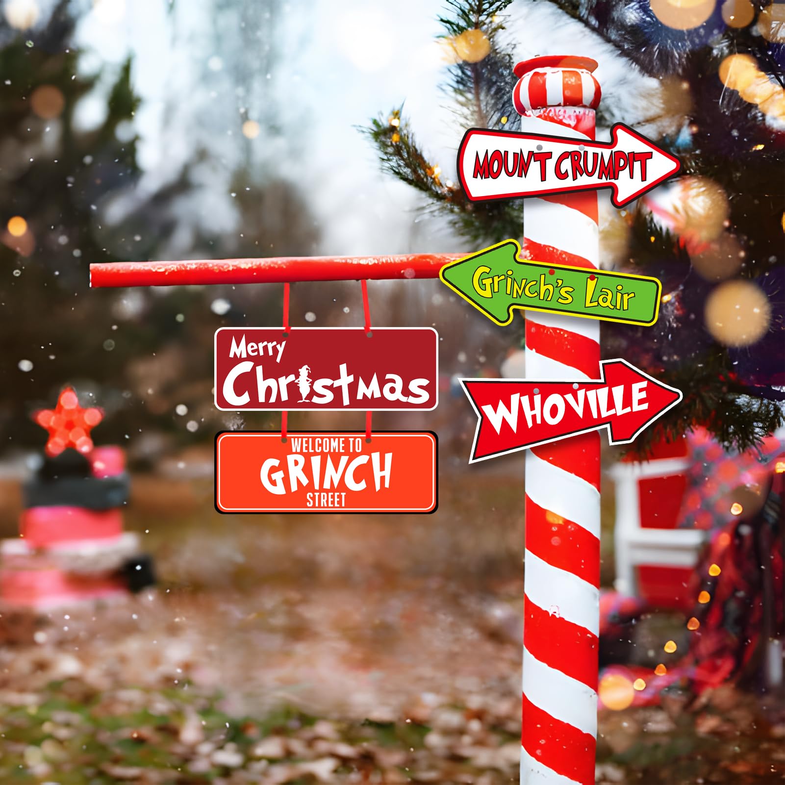 Grinchs Christmas Tree Decorations - 20Pcs Grinchs Christmas Tree Hanging Ornament Holiday Xmas Ornaments Christmas Decor Home Indoors