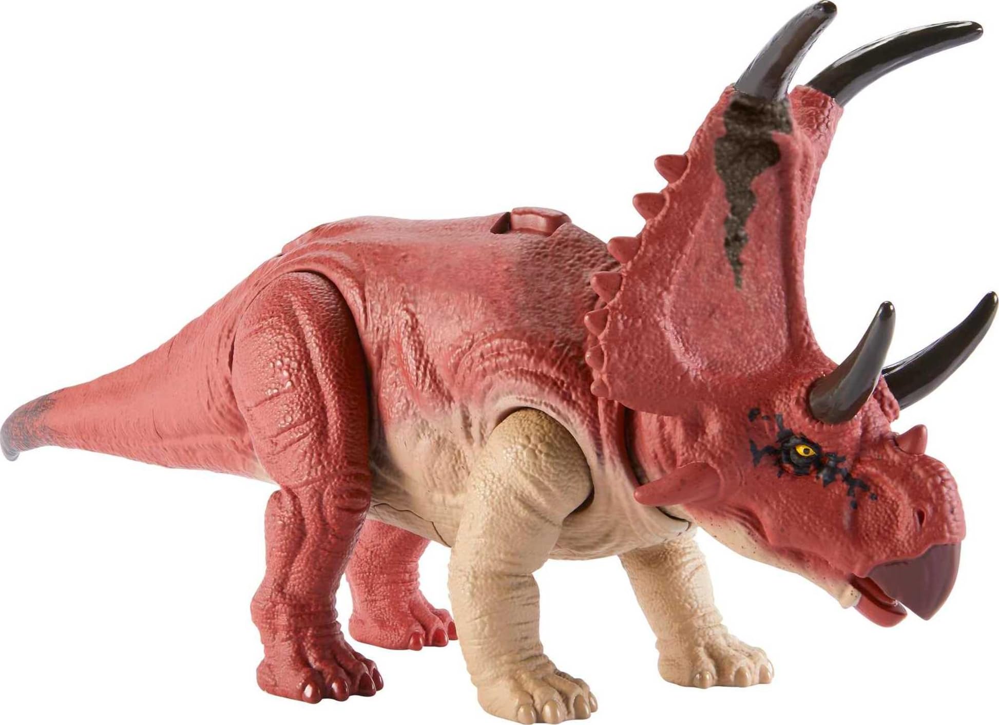 Mattel Jurassic World Dominion Wild Roar Diabloceratops Dinosaur Action Figure Toy with Sound & Attack Action, Plus Downloadable App & AR