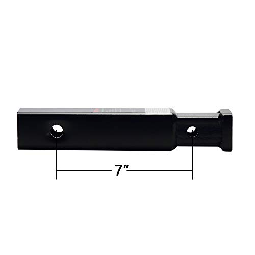 HITOWMFG Trailer Hitch Reducer 2" to 1-1/4" Hitch Adaptor, 3,500 lbs, 7-in Extension
