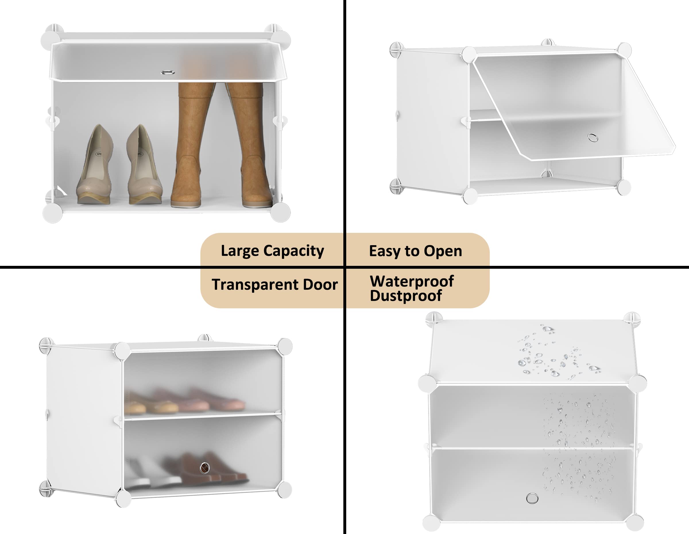 HOMIDEC Shoe Storage, 6-Tier Shoe Rack Organizer for Closet 24 Pair Shoes Shelf Cabinet for Entryway, Bedroom and Hallway