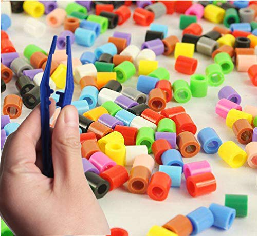 Hapy Shop 20 Pieces Plastic Tweezer Beads Tweezers for DIY Art Craft,Blue and Green