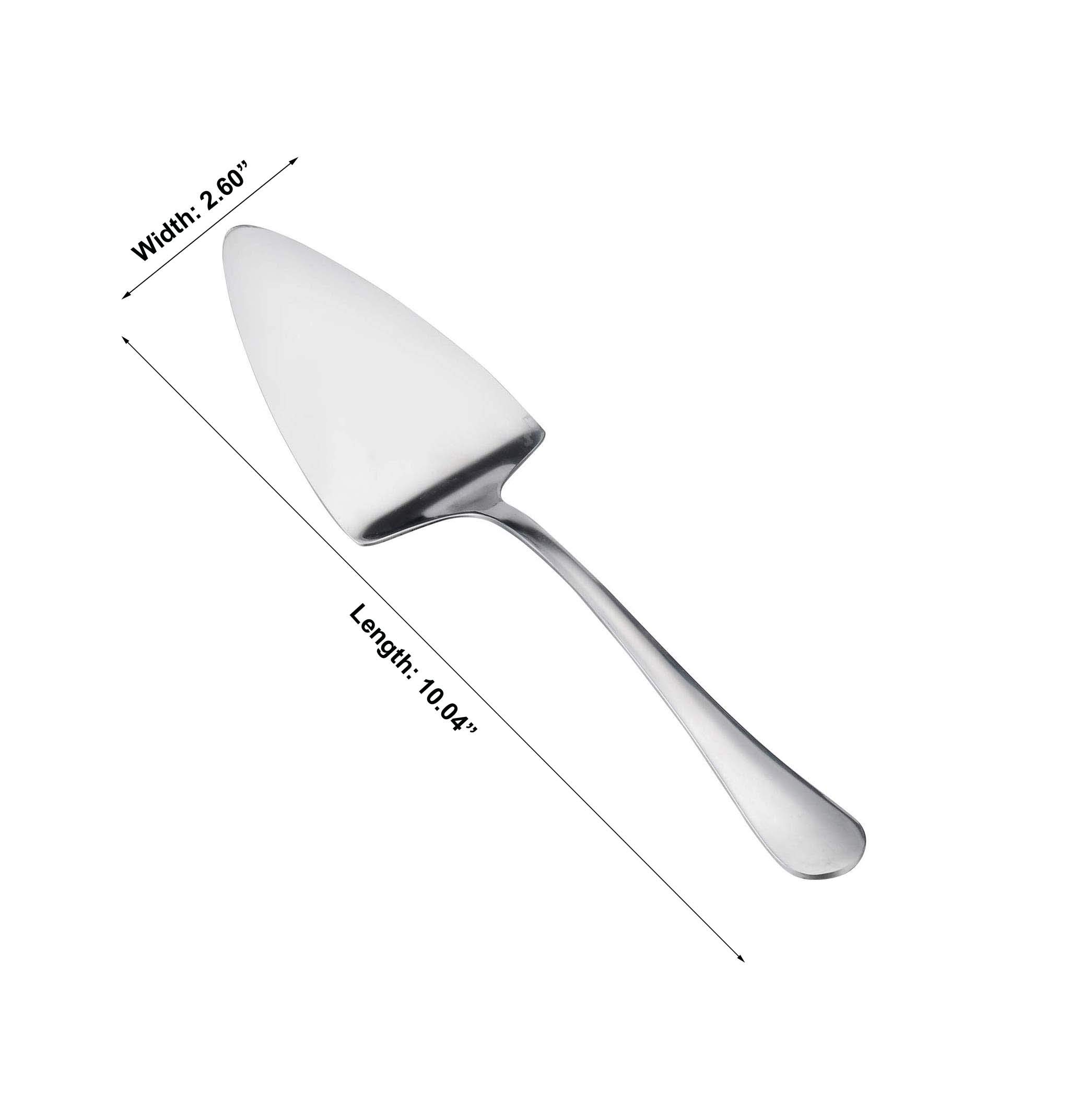 KSENDALO 11.41" Pie Server, Stainless Steel Cake Servers, Cake Pizza Cutter Tart Dessert Pie Server for Party, Silver