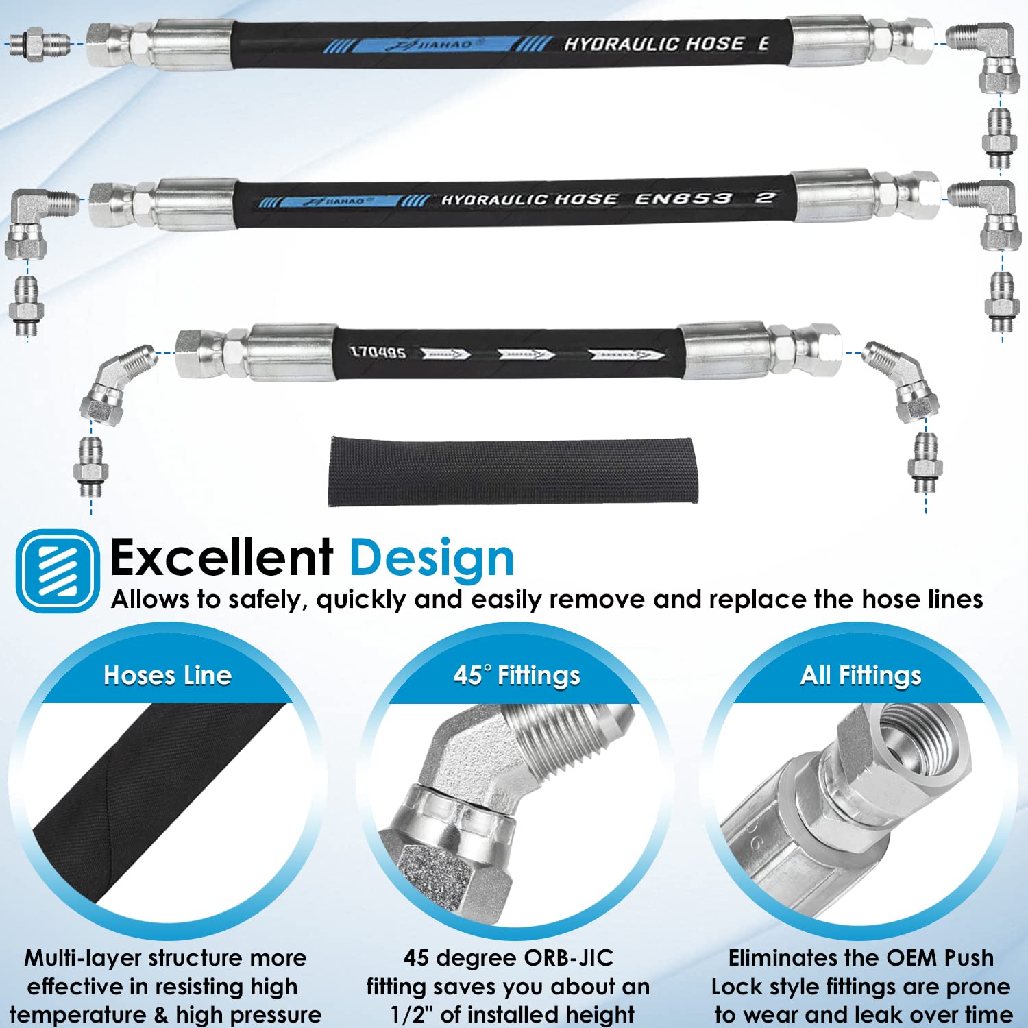 High Pressure Oil Pump HPOP Hoses Lines Kit & Crossover Line & Master Service Kit for Ford 7.3L Powerstroke Diesel engines F-series E-series Excursion 1999 2000 2001 2002 2003
