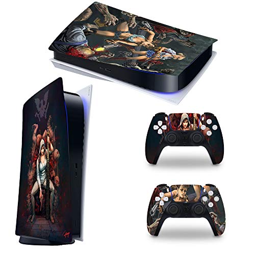 Horror Game II PS5 Digital Edition Whole Body Vinyl Skin Sticker Decal Cover for Playstation 5 Digital Edition System Console and Controllers