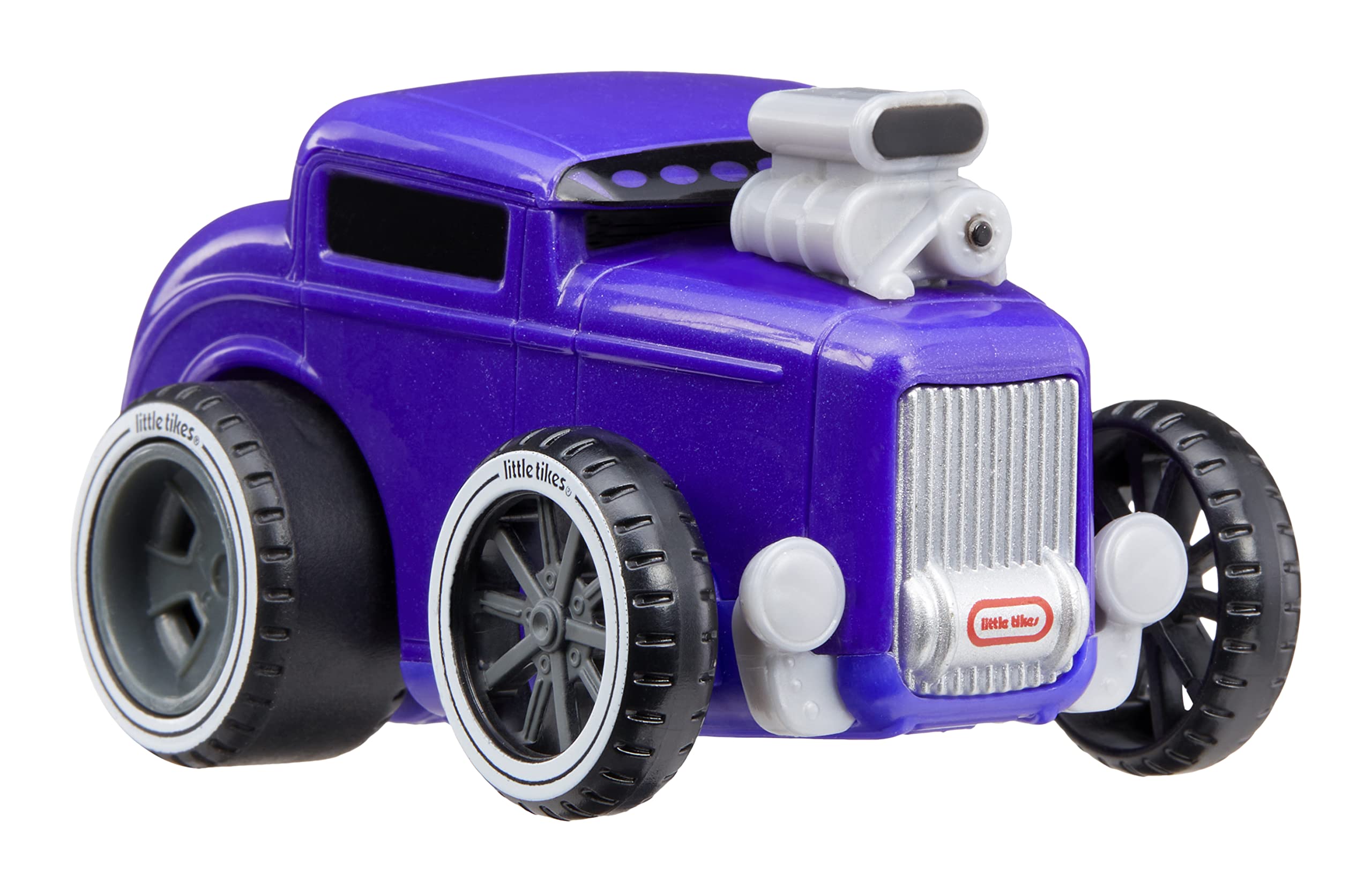 Little Tikes Crazy Fast Cars 2-Pack Hot Rods Themed Pullback Toy Car Vehicle Goes up to 50 ft