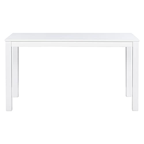 Goozio 5 Piece, Wood Rectangular Room Dinette Set for 4,Kitchen Table with 4 Arm Upholstered Dining Chairs,Beige