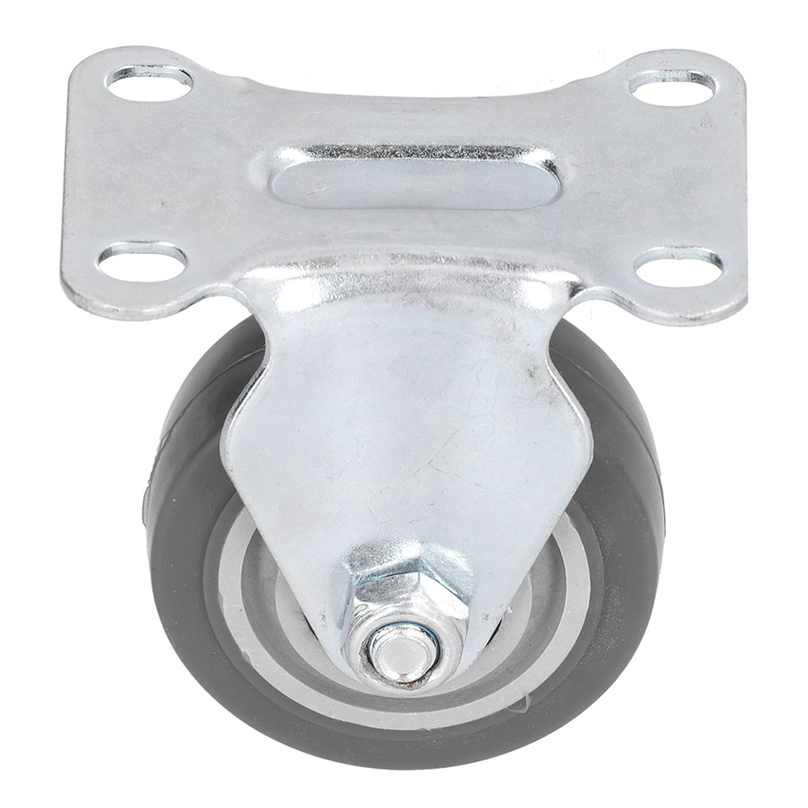 Heavy Duty Caster with Low Noise Rubber Ideal Replacement Accessory with Plate for Carts and Trolleys in Commercial or Industrial Settings