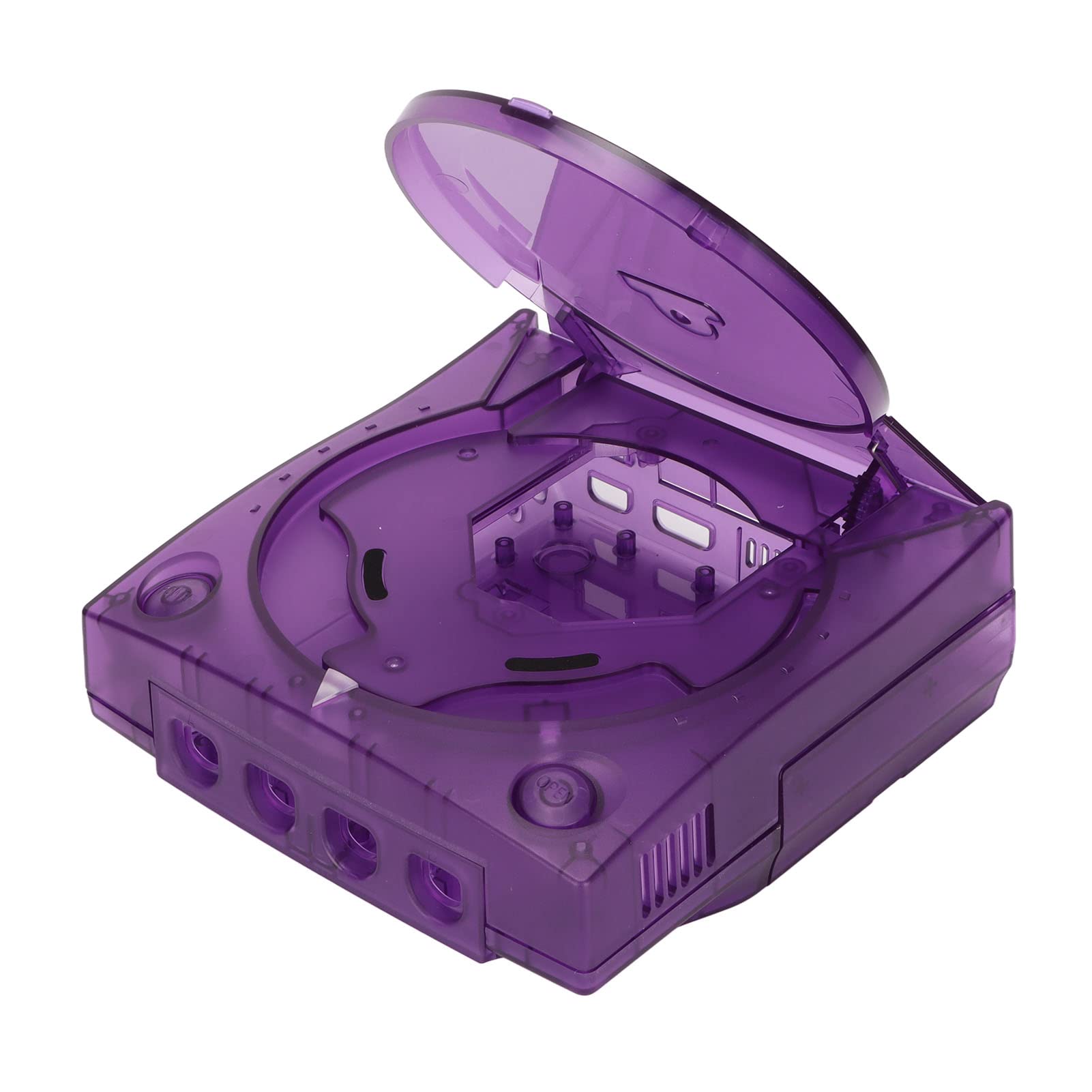 KOSDFOGE Translucent Plastic Shield Housing Case,Retro Video Game Console Protective Shell in Purple, Compatible with SEGA Dreamcast DC Game Console