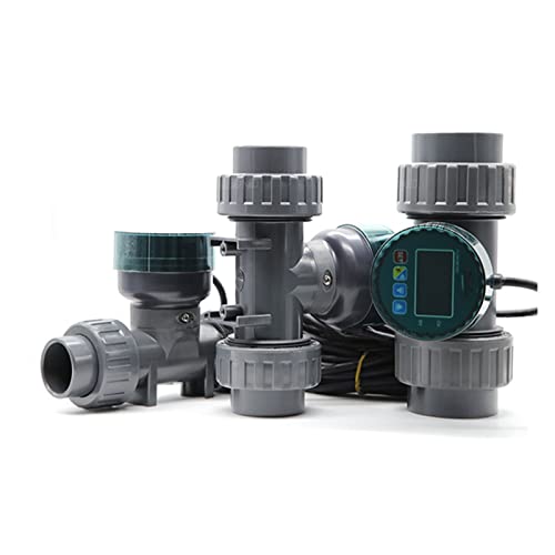 MANGAO DN25-80 High Precision Smart Digital Display Flowmeter RS485 LCD Electronic Flowmeter PVC Flow Sensor for Farm/Garden Irrigation (Size : DN32, Color : Without Display)