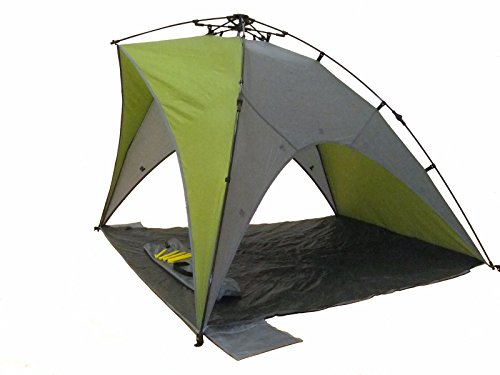 Genji Sports Star Canopy Instant Beach Sun Shelter, Green/Beige, One Size