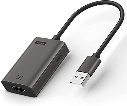 Lemorele USB to HDMI Adapter Compatible MacBook Pro/Air/Mini, HD 1080P HDMI USB Cable Adapter, HDMI USB Mac Adapter, Compatible with MacBook M1 / Windows 10/8/7 (Incompatible with Linux, Unix, Vista)
