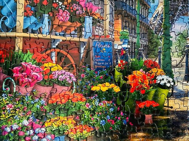 Majestic by Springbok 1000 Piece Jigsaw Puzzle Paris Street Life - Made in USA - Compact Box