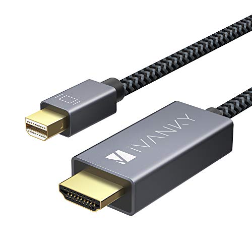 IVANKY Mini DisplayPort to HDMI Cable, and Uni-Directional 4k@30HzDisplayPort to HDMI Cable