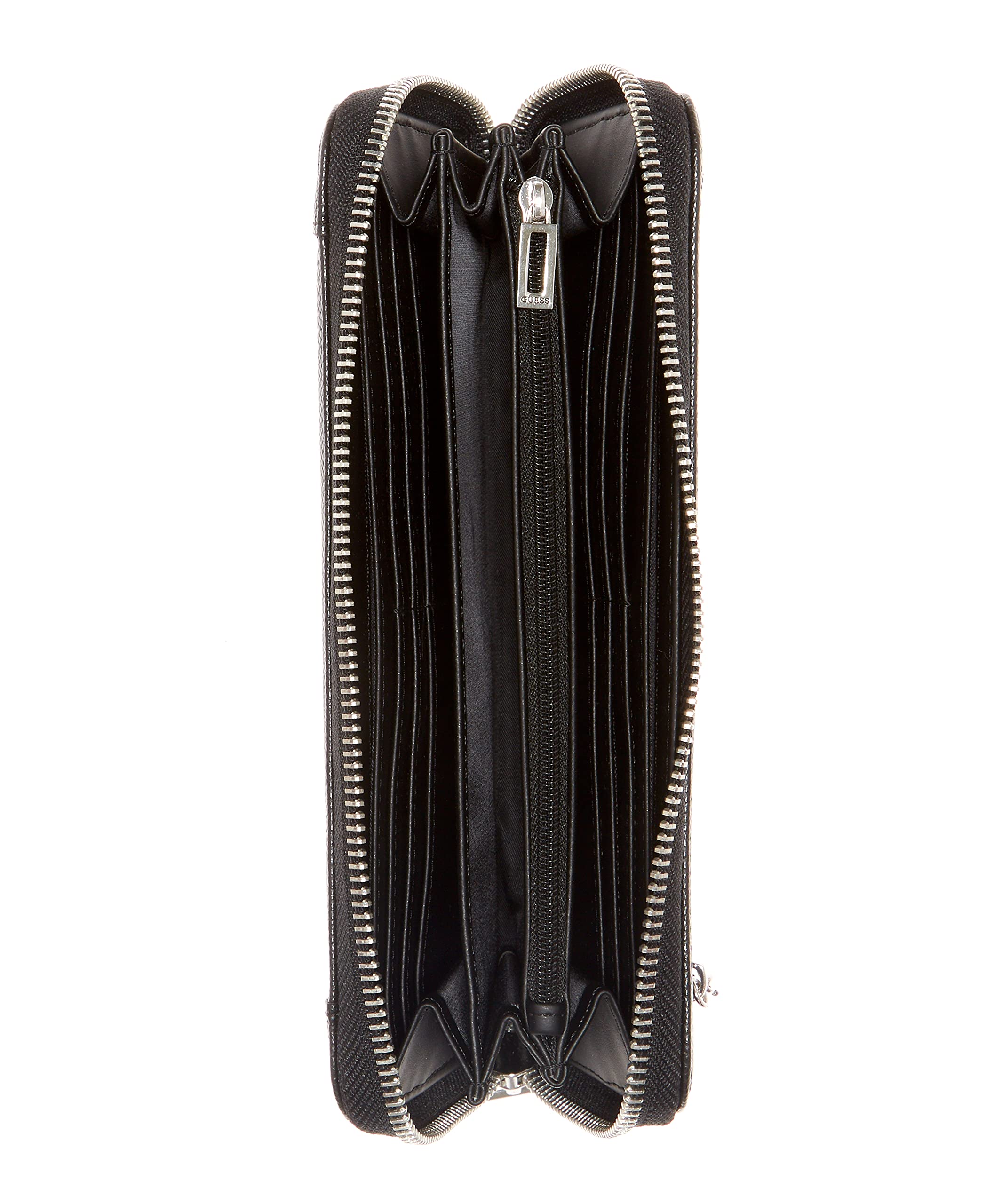 GUESS Naya Large Zip Around Wallet, Coal