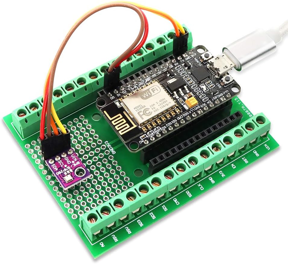KeeYees 2pcs Expansion PCB Board with Screw Terminal Block Pin Header for ESP8266 for NodeMCU Development Board