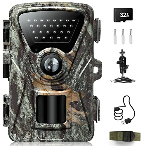 MAXDONE Trail Camera Hunting Camera Game - 1520P 28MP Trail Camera with Night Vision Motion Activated Waterproof IP66 Trail Cam 0.2s Trigger Time with 850nm Game Cameras and 2β LCD Wildlife Camera
