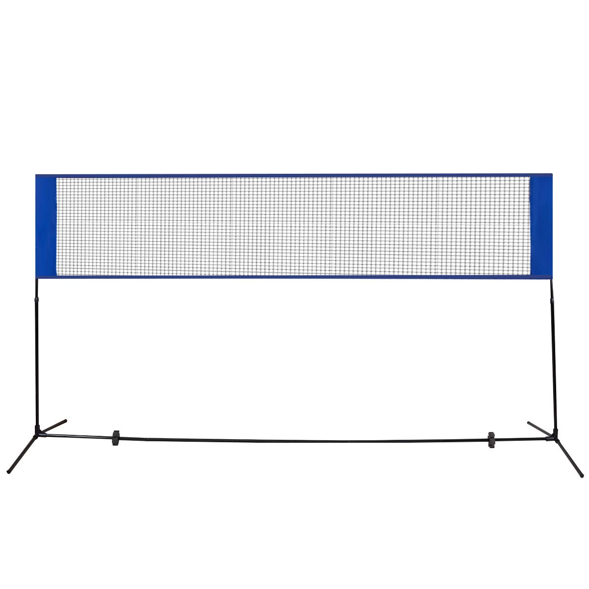 Gymax Badminton Net, 10β x 5β Portable Badminton Net Adjustable Height Beach Tennis Volleyball Net with Carring Bag, for Competition Training (10β x 5β)