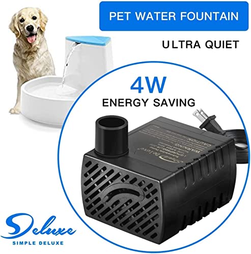Simple Deluxe 80GPH Submersible Water Pump 4W Durable Fountain Pump for Pond, Aquariums Fish Tank, Statuary, Hydroponics
