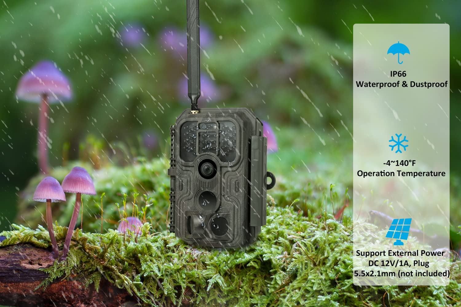Meidase Cellular Trail Camera S950, Game Camera with 4G LTE, Clear 100ft No Glow Night Vision, Sends Picture to Cell Phone App