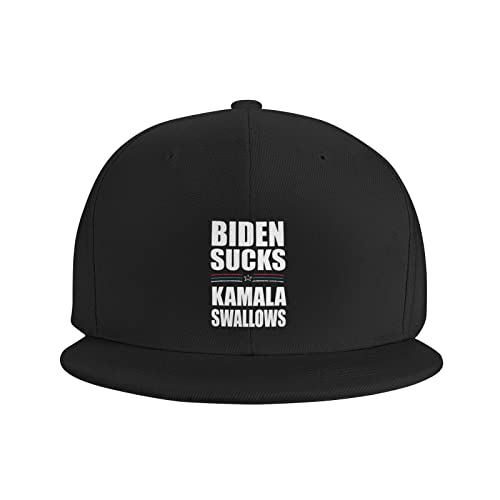 Joe Biden Sucks Kamala Harris Swallows Hat Adult Adjustable Baseball Cap Trucker Hats Black