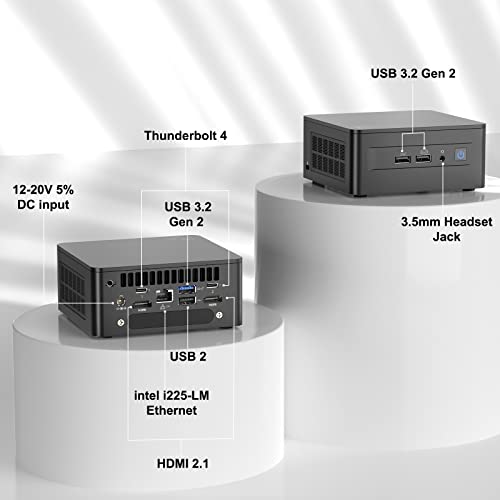 Intel NUC 13 PRO NUC13ANHi7 Arena Canyon, 13TH Gen CPU, 32GB RAM 1TB SSD, Intel Core i7-1360P, Win 11 Pro Mini Desktop Computer, 8K/4K UHD, Gigabit Ethernet/WiFi-6/VESA for Business/Office/Home