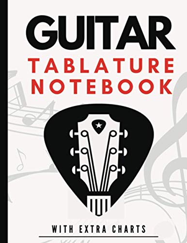 Guitar Tablature Notebook with Extra Charts: "Blank Guitar Tablature Paper, Standard Tab Manuscript Paperback Chord Chart Ukulele Strumming, Circle of Fifths "