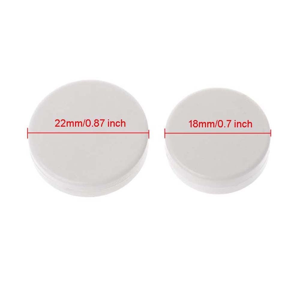 LOTOWELZON 100pcs Includes 50pcs 22mm/0.8inch and 50pcs 18mm/0.7inch Plastic Flat Round Noise Maker Insert Rattle Toy Squeaker Rattle Repair Fix for Pet Dog