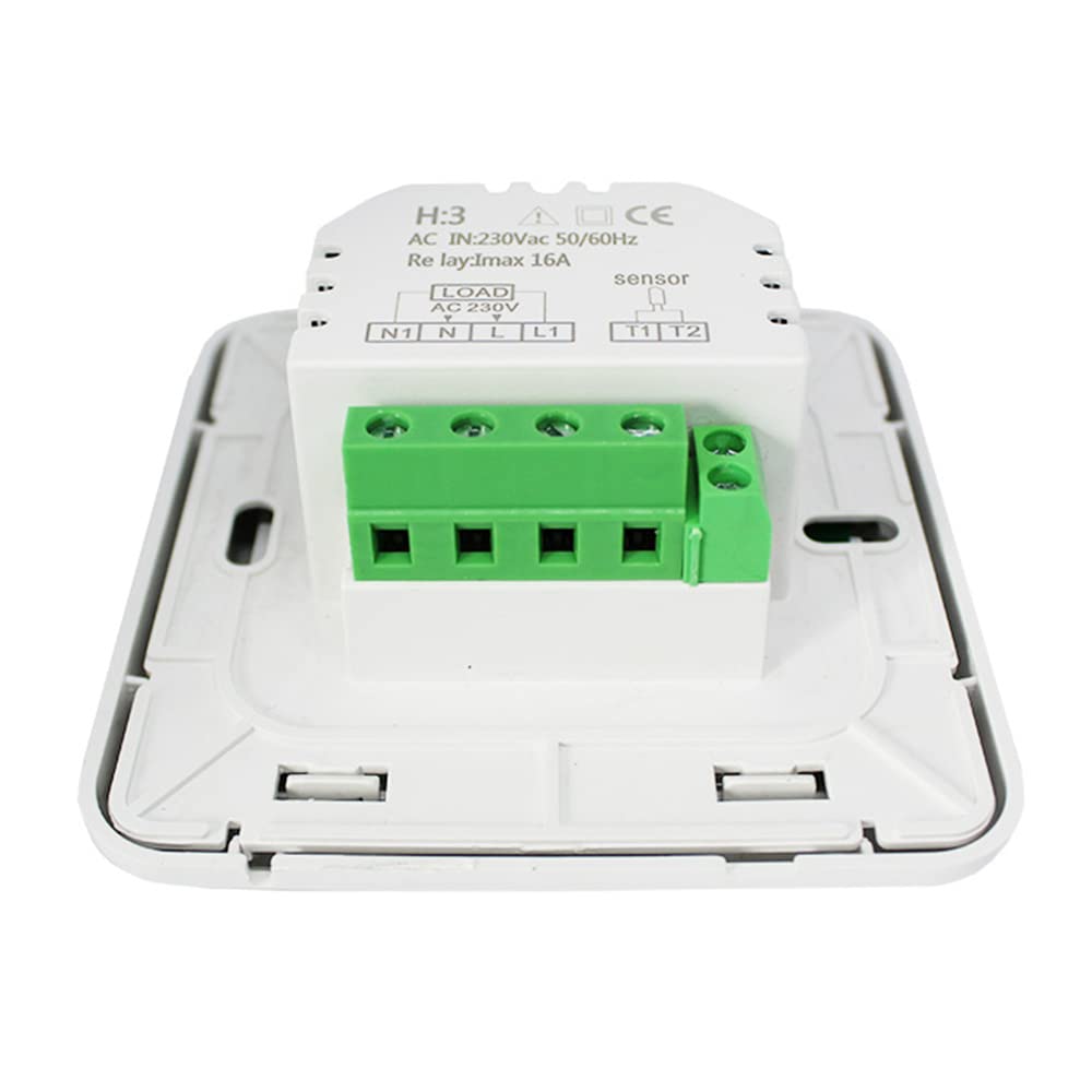 heiou Electric Heating Thermostat 0-99 (℃) 16000 (mA) Touch LCD Screen Floor Heating Thermostat Controller 16A Electric Heating Film Heating Cable
