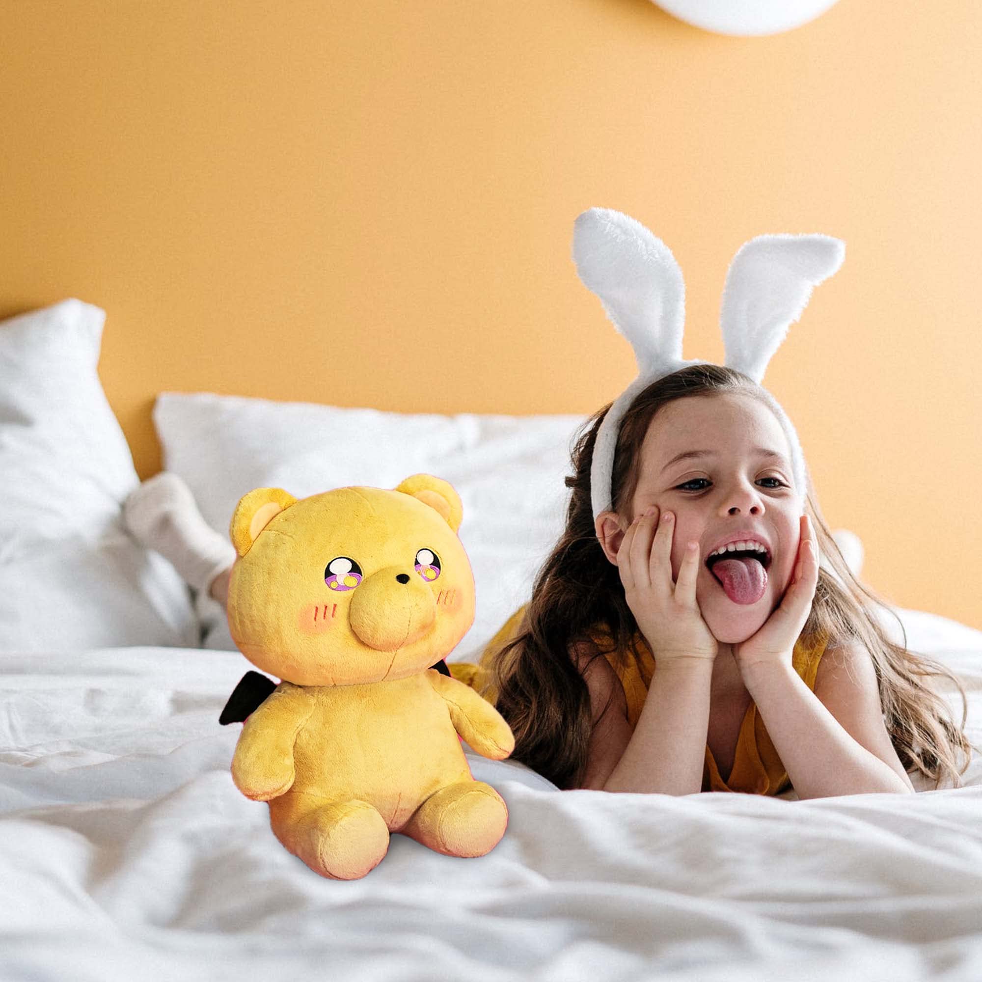 Lopbraa Devil Bear Plush Toy Sleep Bear Sleepy Princess in The Castle Stuffed Plush Bear Cute Stuffed Animals Toy Bear Dolls (Type-A)