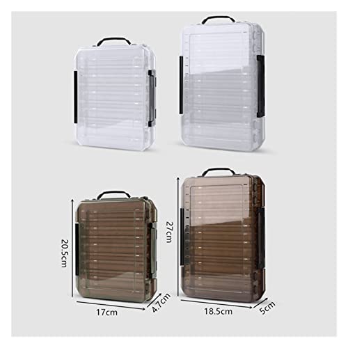 KRAFO Doublex Sided Fishing Tackle Box 12 Compartments Bait Lure Hook Storage Box Fishing Accessories Plastic Storage Case Dropship