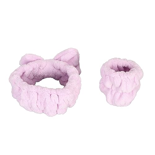 Head Wrap Set, Strong Water Absorption Spa Hair Wrap Set, Reusable Cute Multipurpose Easy Clean for Housework Makeup
