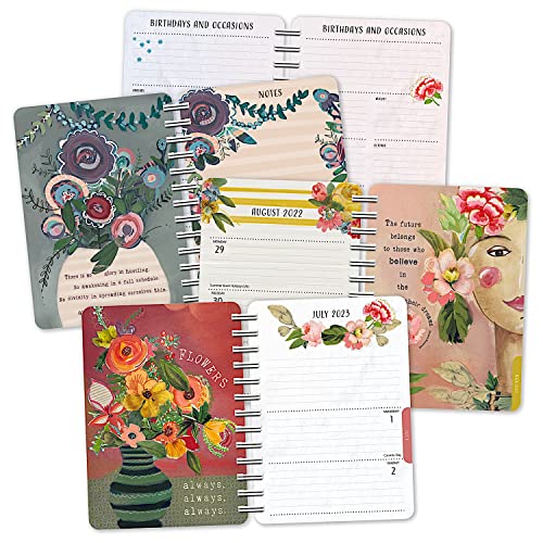Kelly Rae Roberts 2022-2023 Weekly Planner: Self-Compassion | On-the-Go 17-Month Calendar (Aug 2022 - Dec 2023) | Compact 5" x 7" | Flexible Cover, Wire-O Binding, Elastic Closure, Inner Pocket