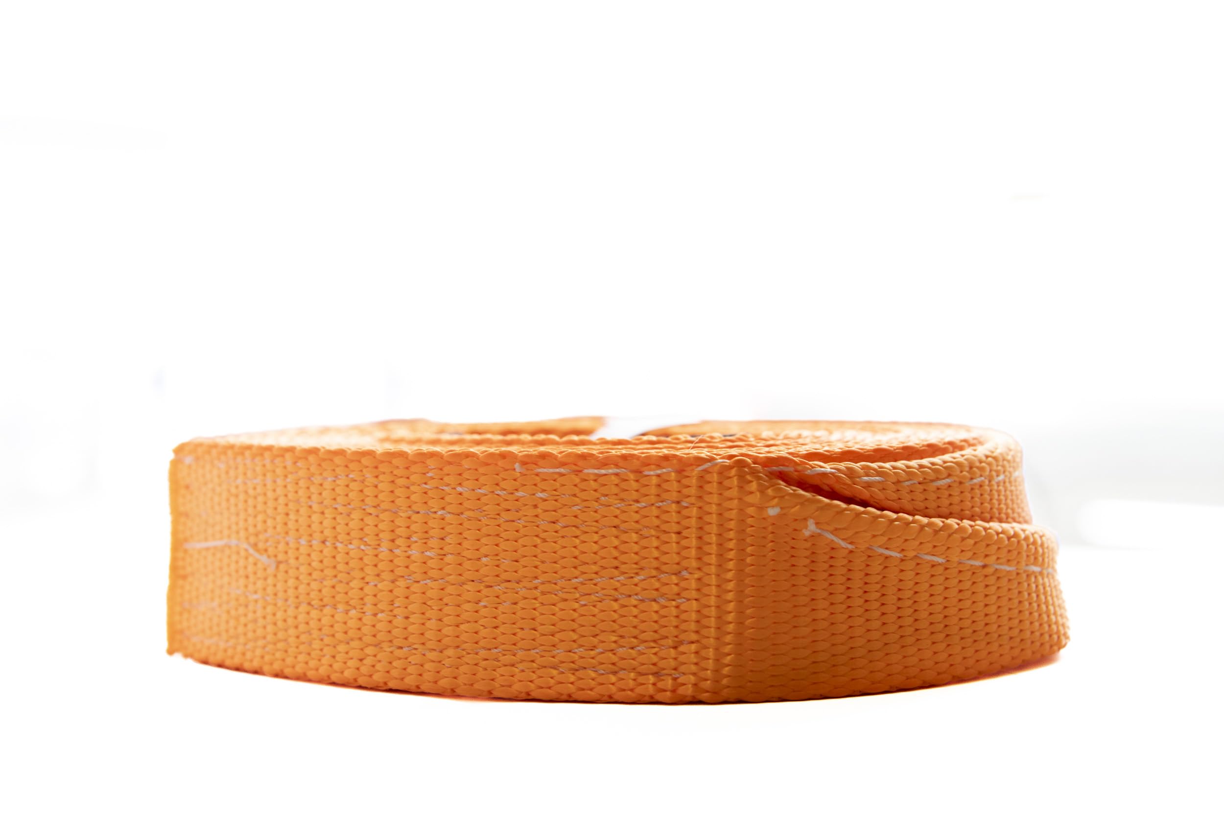 HiGear 2" X 30', 6.5 Ton 2 Inch X 30 Ft. Polyester Tow Strap Rope 2 Loops 14,000lb Towing Recovery 2x30 by Alfa Wheels (Orange, 2in 30ft 2x30)