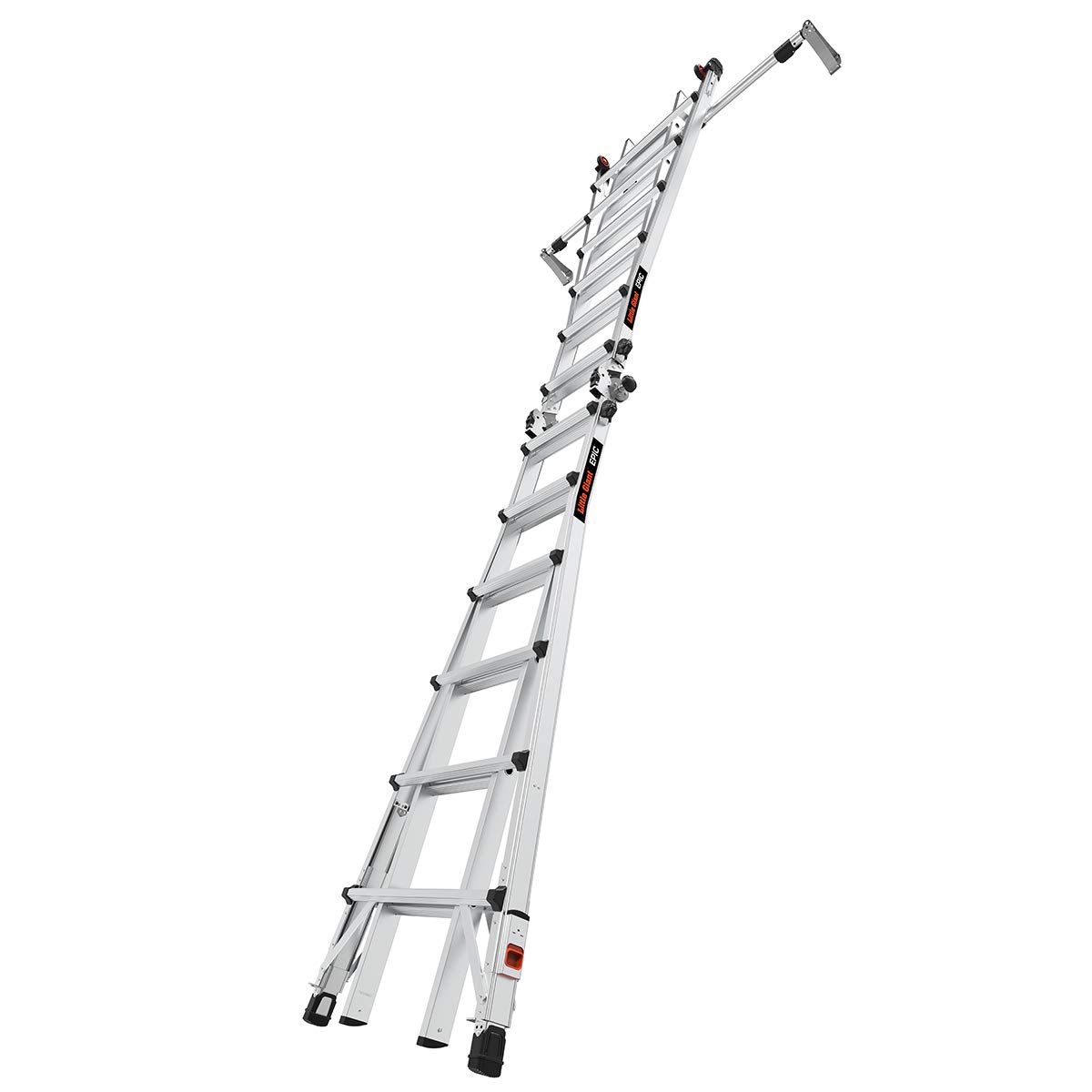 Little Giant Ladders Epic (M26) 26 ft Aluminum Multi-Position Ladder + Work Platform Ladder Accessory