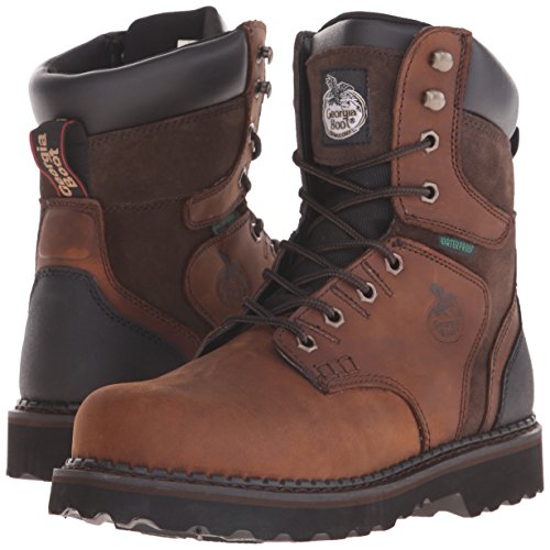 Georgia Boot Unisex-Adult Brookville 8' Work Boot-M Men BRN, Dark Brown, 10.5