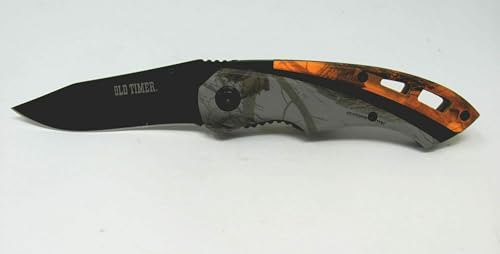 Outdoor Merchants Schrade Knives Old Timer Camo Linerlock Folding Knife SCPROM-16-11CP