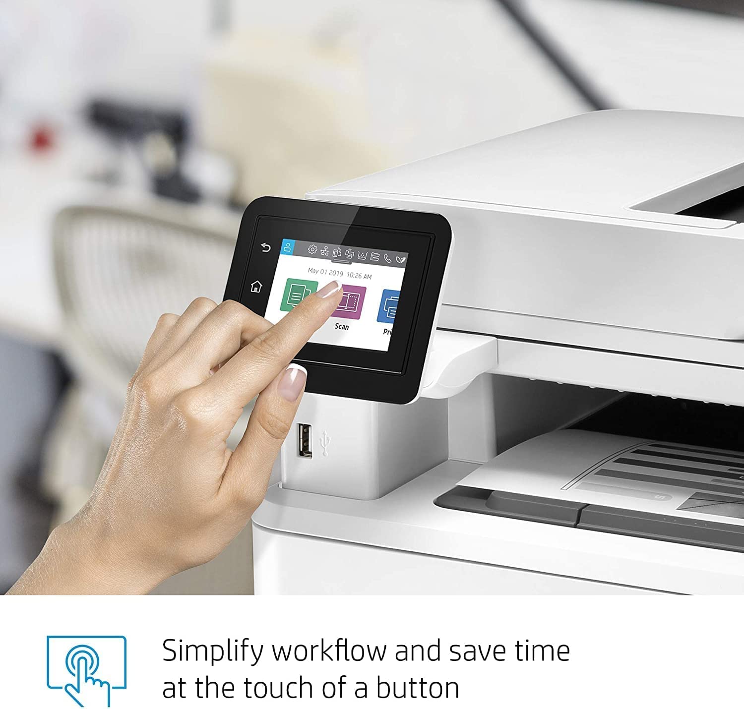 HP Laserjet Pro MFP M428fdw Wireless Monochrome All-in-One Laser Printer for Home Business Office, White - Print Scan Copy Fax - 40 ppm, 1200 x 1200 dpi, 50-Sheet ADF, Auto Duplex Printing, Ethernet