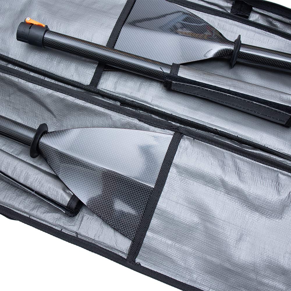 HEYTUR 4 Piece Kayak Carbon Adjustable Paddle with Carry Bag