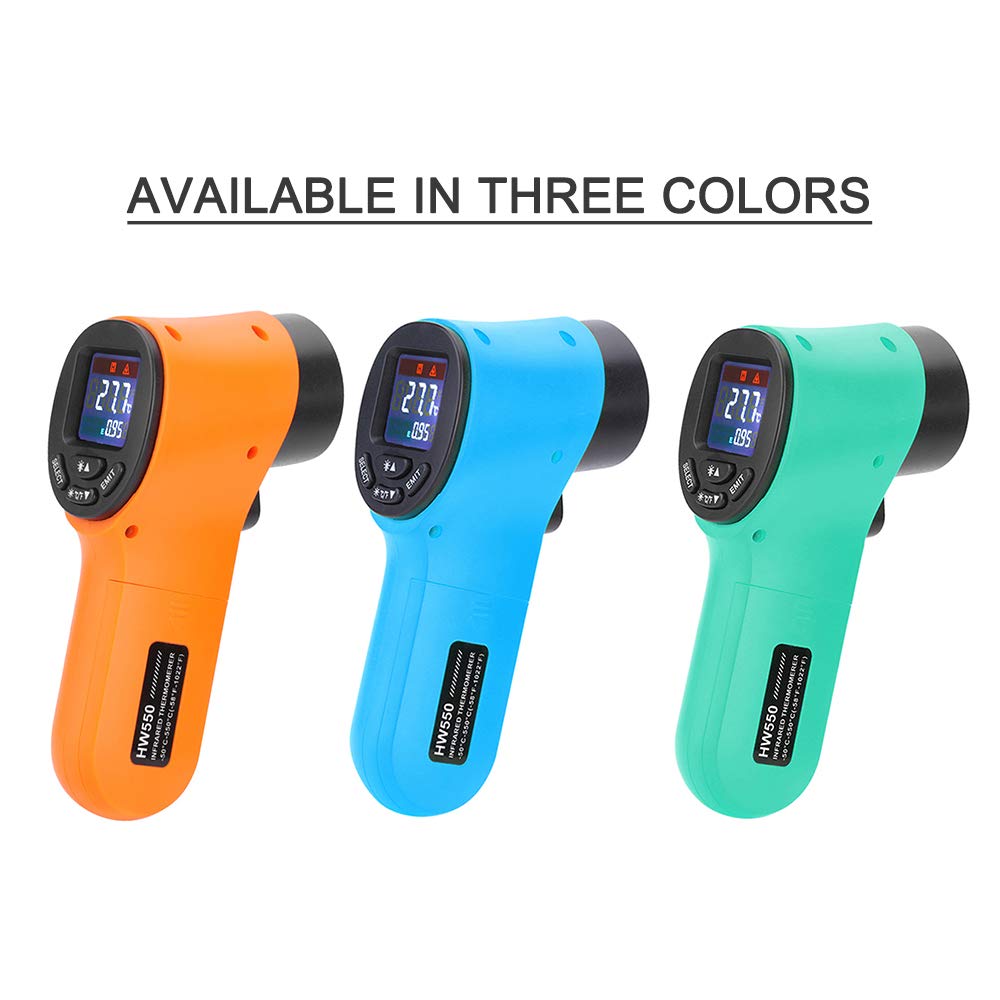 GoolRC Handheld Non-Contact Digital Infrared Thermometer Pyrometer Aquarium LCD Laser Thermometer Outdoor Industrial Thermometer -50~550 C (Not Accurate for Human Temperature),Battery Not Included