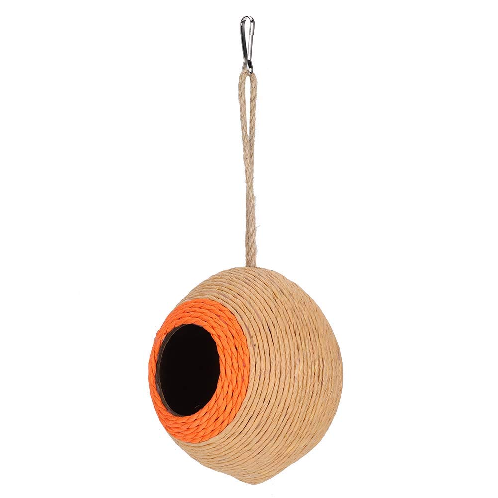GLOGLOW Pet Bird Breeding Bed, Coconut Husk Round Sleeping Bed Hatching Birdhouses Hamster Breeding Nest Hideaway Toy