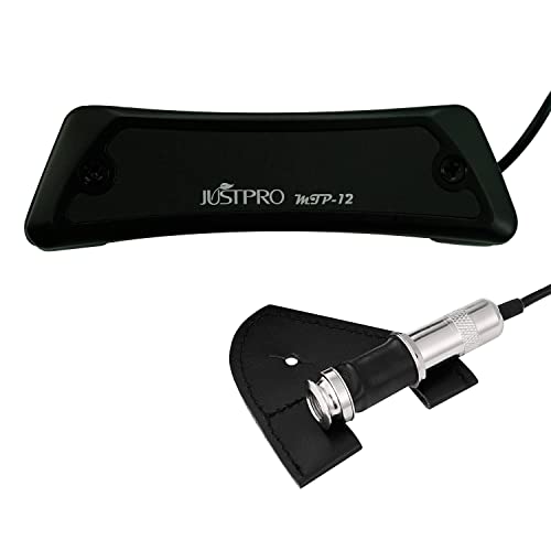 JUSTPRO Acoustic Guitar Pickup Set Magnet Soundhole Steel String Guitar Pick Up Tail Pin Audio Output Ballad Play Sing Woody Shell Ukulele Humbucker (Humbucker)