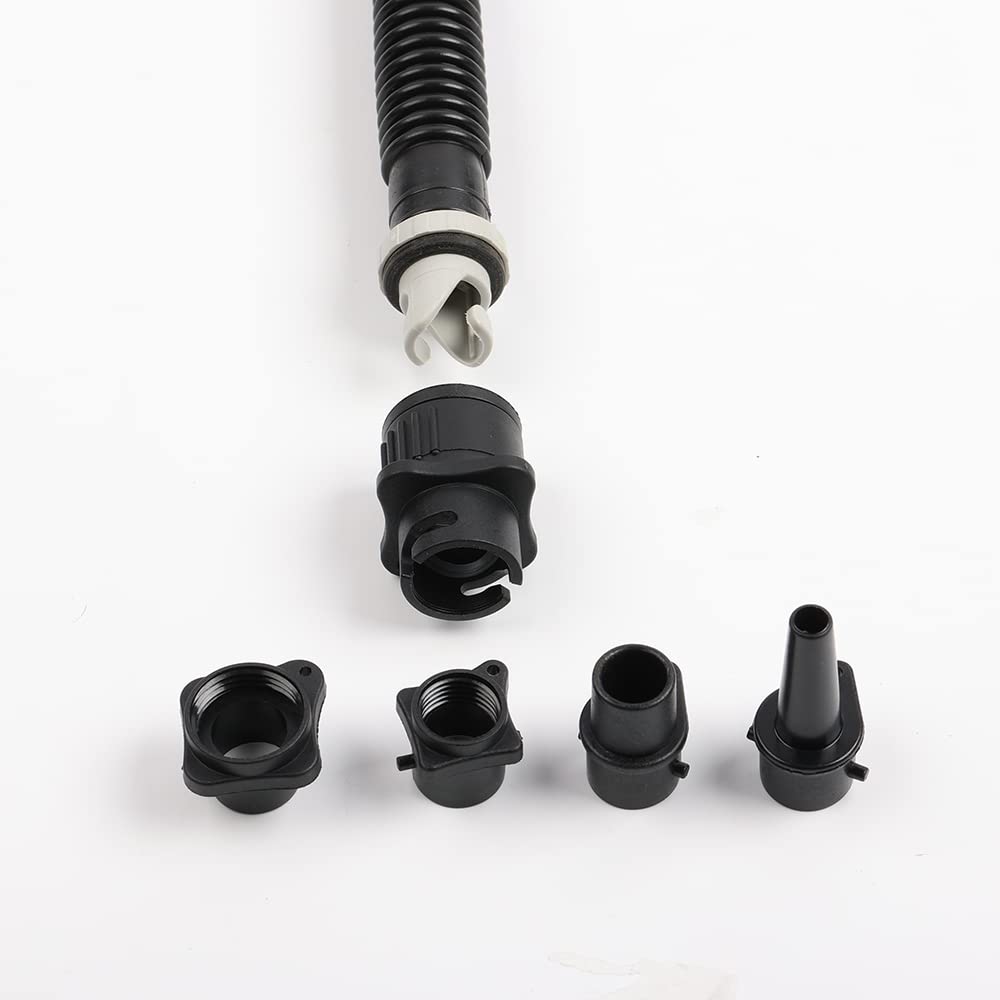 HEYTUR Inflatable Boat SUP Pump Adaptor Standard Schrader Conventional Air Pump Air Valve Adapter Spoke Plate Attachment (Black+Multi)