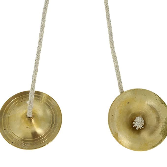 Manjeera Indian Manjeera Indian Style Instrument Indian Brass Manjeera Hand Music Dia : 4.1 Inches
