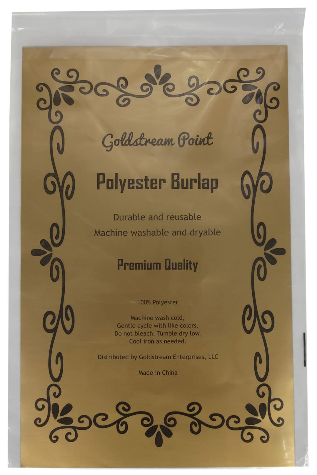 Goldstream Point 4 Pack 15 Inch Round Natural Brown Polyester Burlap Placemat Faux Jute Table Place Mat