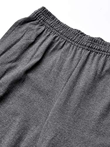 Hanes Essentials Sweatpants, Men’s Cotton Jersey Pants with Pockets, 33”, Charcoal Heather, Medium