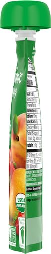Gerber Organic Peach Strawberry Baby Food, 3.5 Oz Pouch