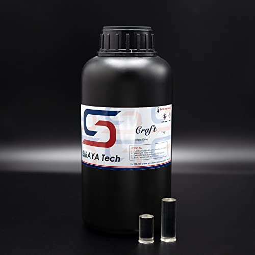 Siraya Tech Craft Ultra-Clear 3D Printer Resin - High Transparency, Non-Yellowing, 405nm Rapid Curing for LCD/DLP/8K 3D Printers, Designed for Craft Projects (1kg, High Clear)