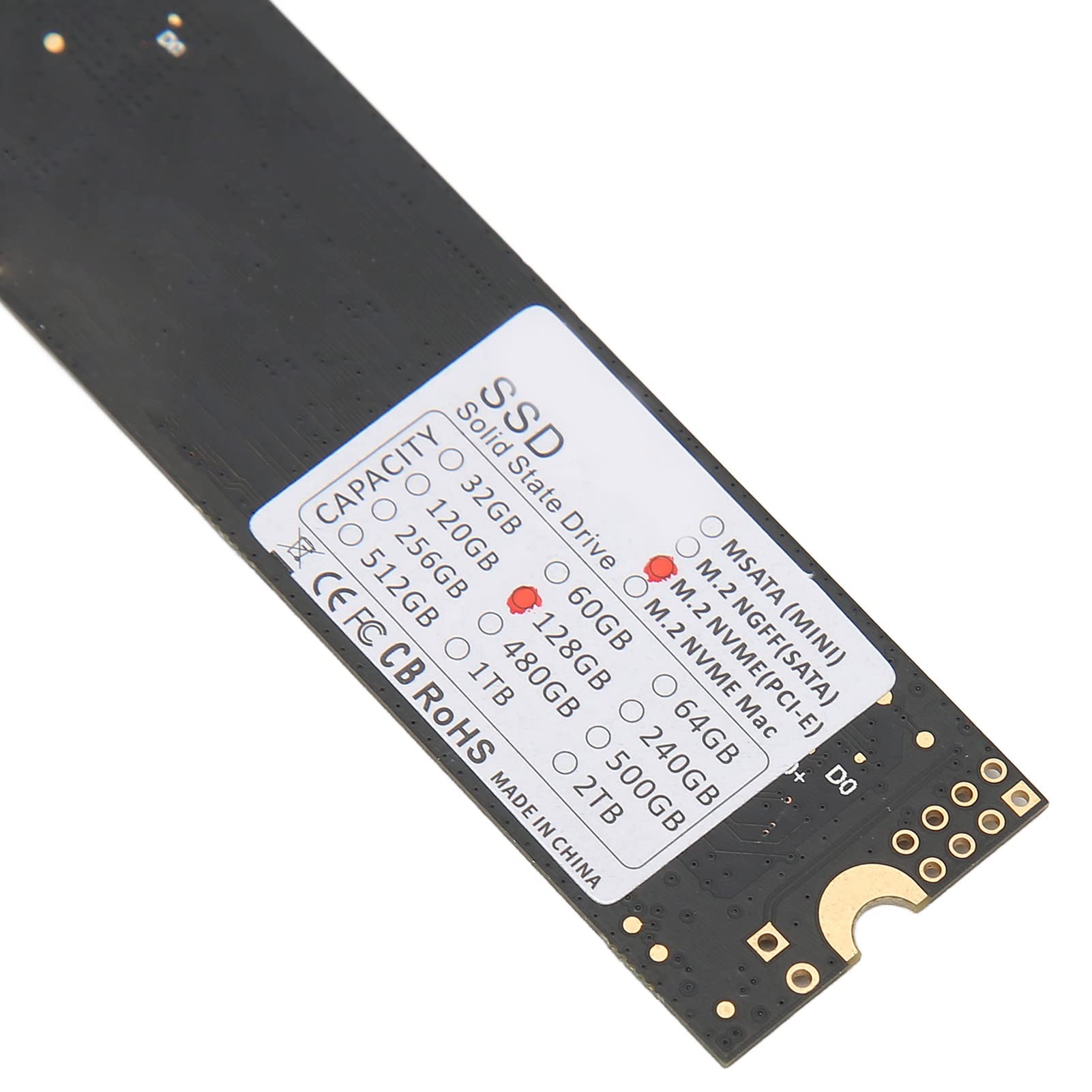 M.2 NVME SSD, High Speed Pcle Transfer Channel, High Impact Resistance, Low Power Consumption No Sound Anti Vibration, e Campaign Platform Standard Suitable for Computers(128GB)