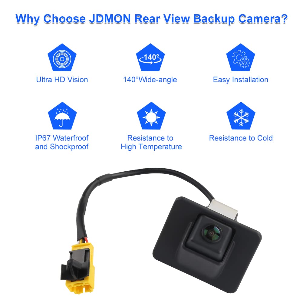 JDMON Backup Camera Replacement for 2011 2012 2013 Kia Optima/Kia Optima Hybrid 2.0L 2.4L Rear View Park Assist Reverse Camera Replacement for 95760-2T001 957602T101 957602T001 95760-2T101